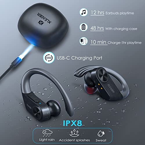 XLEADER SoundAngel Sport3 Pro Wireless Bluetooth Sports Earbuds (Black-SP5)