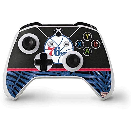Skinit Decal Gaming Skin Compatible with Xbox One S Controller - Officially Licensed NBA Philadelphia 76ers Retro Palms Design