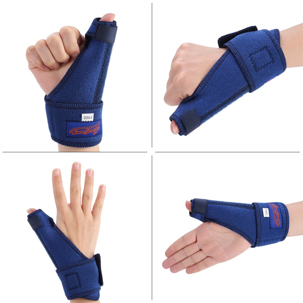 ZJchao Thumb Aluminium Splint Brace, Arthritis or Soft Tissue Injuries Aid Tools, Right Hand and Left Hand Use