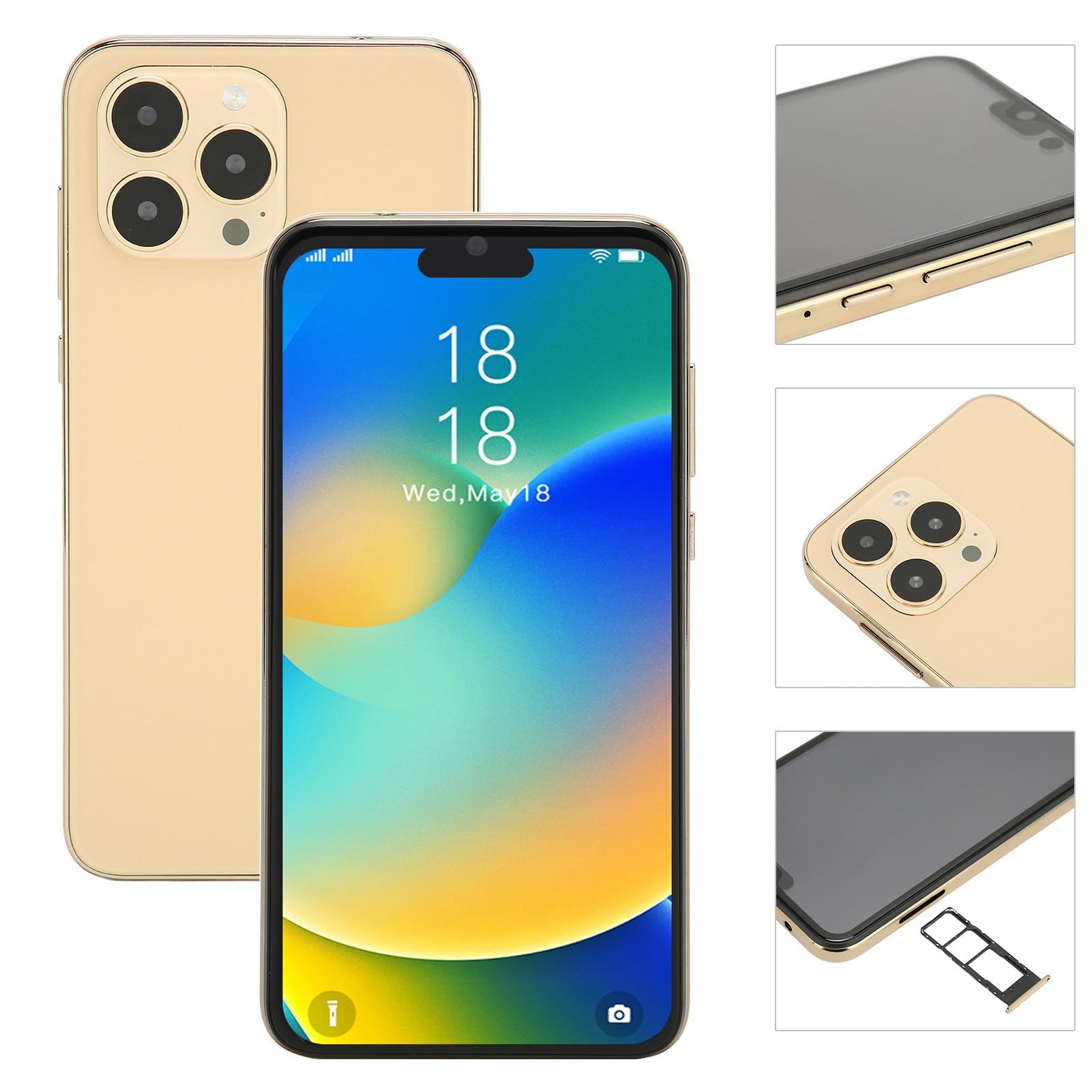 Tangxi Unlocked Smartphone for Android 10.1, 6.1in 2GB 32GB ROM Mobile Phone, 3G Network Dual SIM 4000mAh Large Battery Cell Phone 100β240V (US Plug)