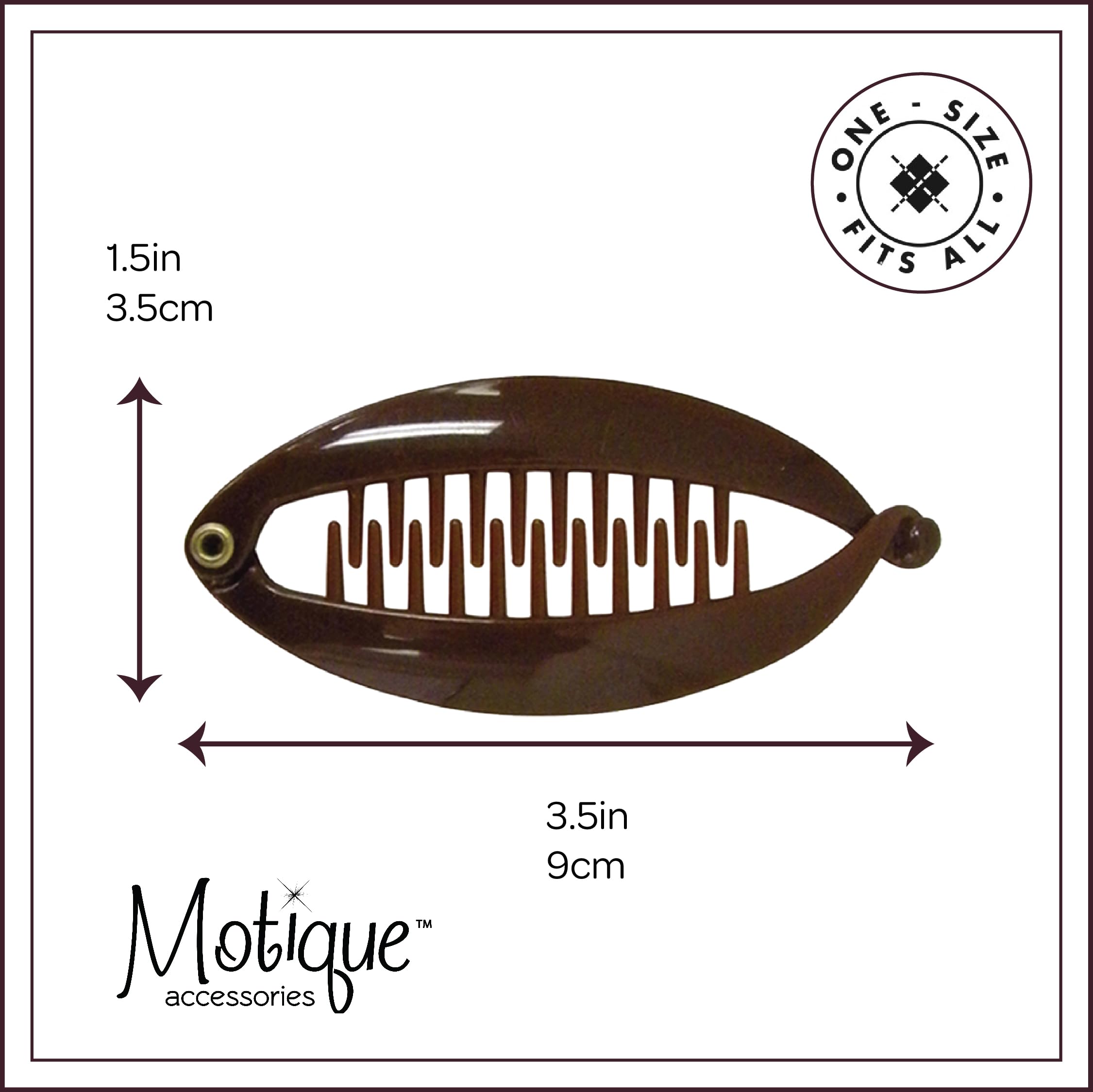 Set of 12 Mini Banana Clips - Brown