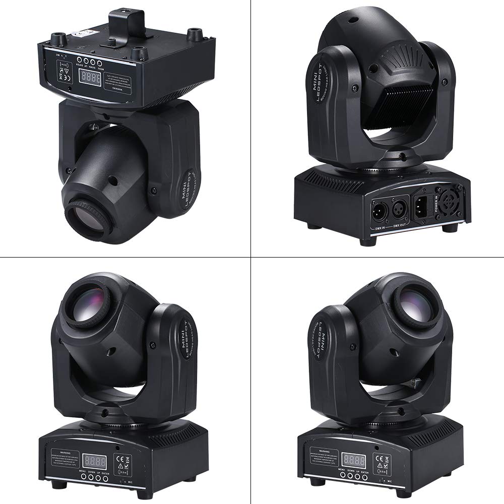 Tomshine Moving Head 15 colours and 8 gobos DJ Lights 9 / 11 Channel 30W LED Stage Light with colours mix for Party Disco DJ Show KTV