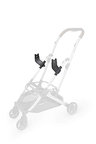 UPPAbaby MINU Stroller-Devin(Light Grey Melange/Silver/Chestnut Leather)+MINU Infant Car Seat Adapter for MESA