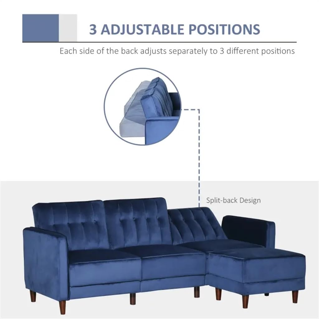 WXBDD Sofa Reversible Modular Set Velvet Touch Sofa Bed Quilt 85.75" W X 33.5" D X 33.75" H (Color : D, Size : As Shown)