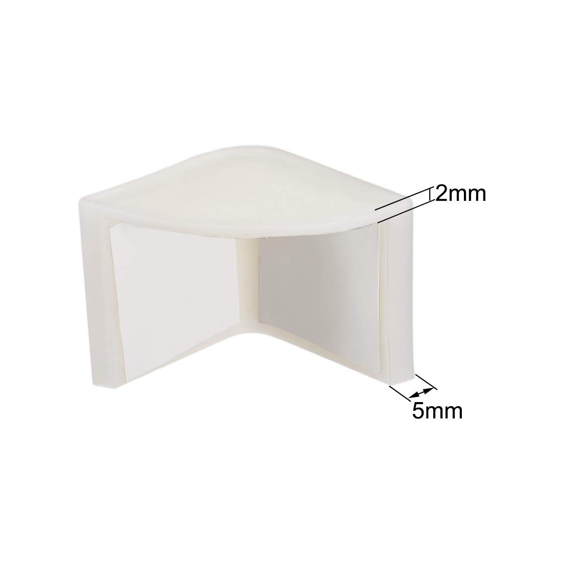 uxcell Corner Guards Edge Protector Furniture Table Corner Protectors Adhesive Soft Silicone White 34x34x29mm, 4 Pcs