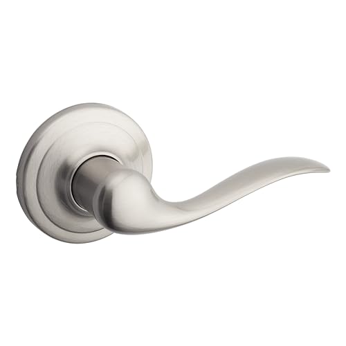 Weiser GLA12 TC15 MS RH Lever Dummy Welcome Home Toluca Satin Nickel Right Hand