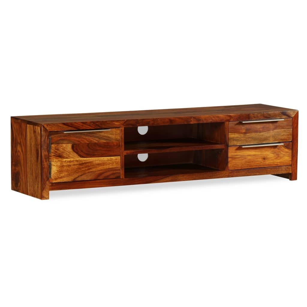 THYUOVAI TV Cabinet,Sideboard Lowboard Media Console Cabinet HiFi Cabinet Tv Table Suitable for Living Room,Bedroom,Closet,Hallway,Foyer,Office Solid Sheesham Wood 47.2"x11.8"x11.8"