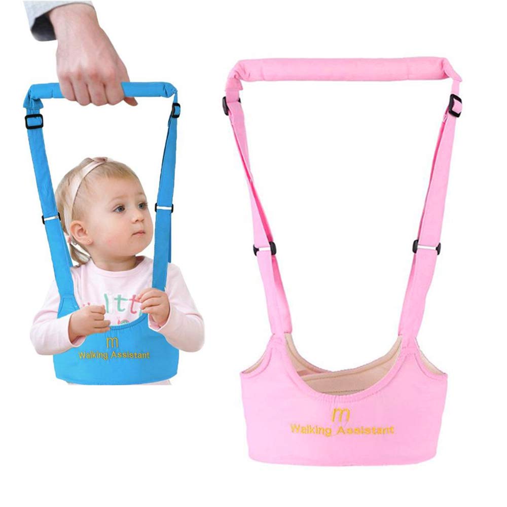 V-Shine Baby Walker, Handheld Kids Walker Harness, Breathable Adjustable Detachable Baby Walker Protective Belt, Safe Standing & Walk Tool-Help Baby Keep Balance Walk for 7-24 Month Old (Pink)