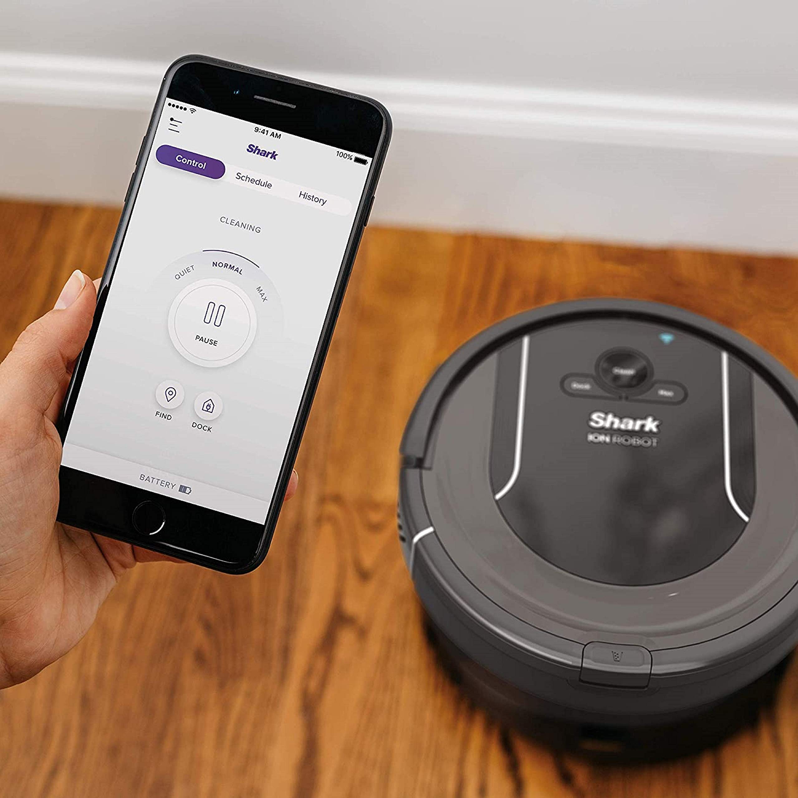 Shark ION ROBOT Self-cleaning Vacuum with Smart Sensor Navigation for Surface Floors & Thin Carpets and Easy Scheduling Remote (Renewed) (RV700)