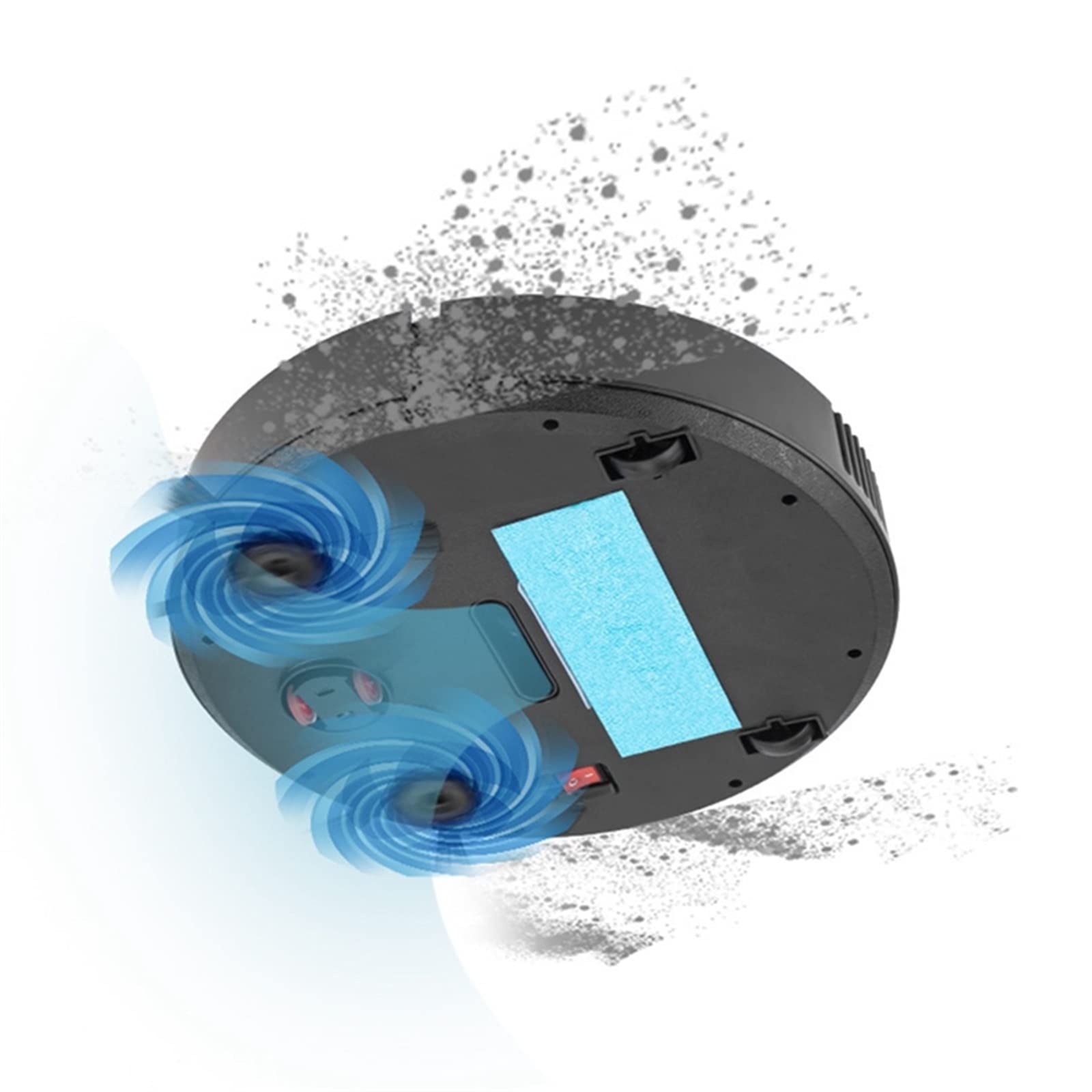 WAGNUS Robot mop Smart Robot Vacuum Cleaner Robotic Vacuum and Mop Good for Pet Hair Hard Floor (Color : Black)