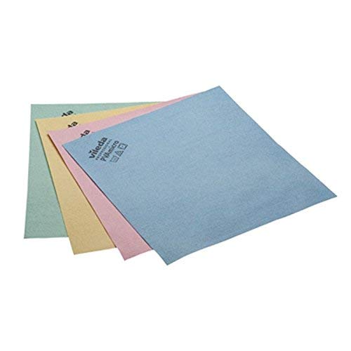 Vileda Professional | PVA Microfiber Green | All Purpose Cleaning Shammy | Shiny Streak Free Results | Synthetic Chamois Towel | Smooth & Absorbent Materials | 5 Pack