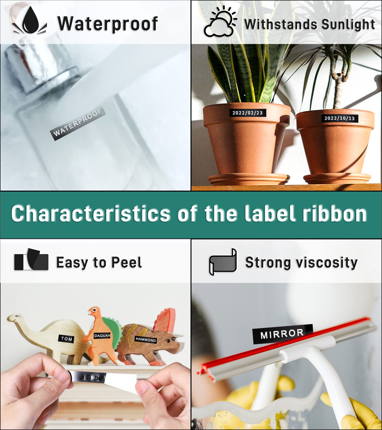 Vixic Embossing Label Maker Machine with Tapes, Handheld Retro Embossed Label Maker with 3D Effect Waterproof Tapes for Organization, DIY & Crafting, Blue Vintage Label Maker