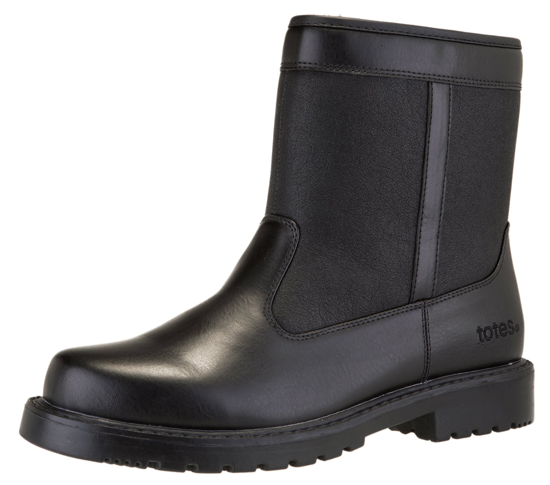 totes Men's State Waterproof Side Zip Snow Boot (10 D(M) US, Black)