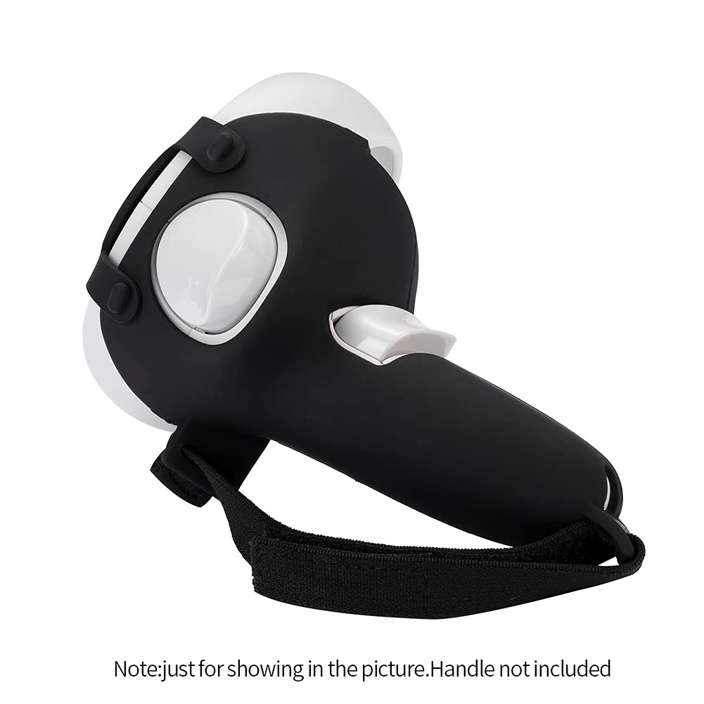 Touch Controller Grip Cover Compatible with Oculus Quest 2, Anti-Throw Handle Sleeve with Adjustable Wrist Knuckle Strap Anti-Fall Protective Silicone Sleeve with Hand Strap, Controller Protector