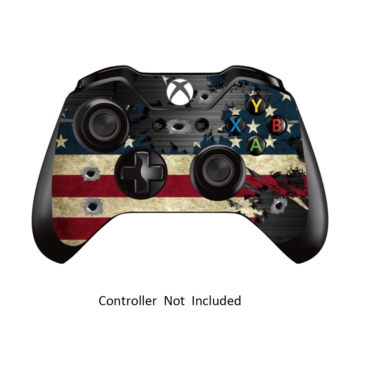 Skins Stickers for Xbox One Games Controller - Custom Orginal Xbox 1 Remote Controller Wired Wireless Protective Vinyl Decals Covers - Leather Texture Protector Accessories - Battle Torn Stripes