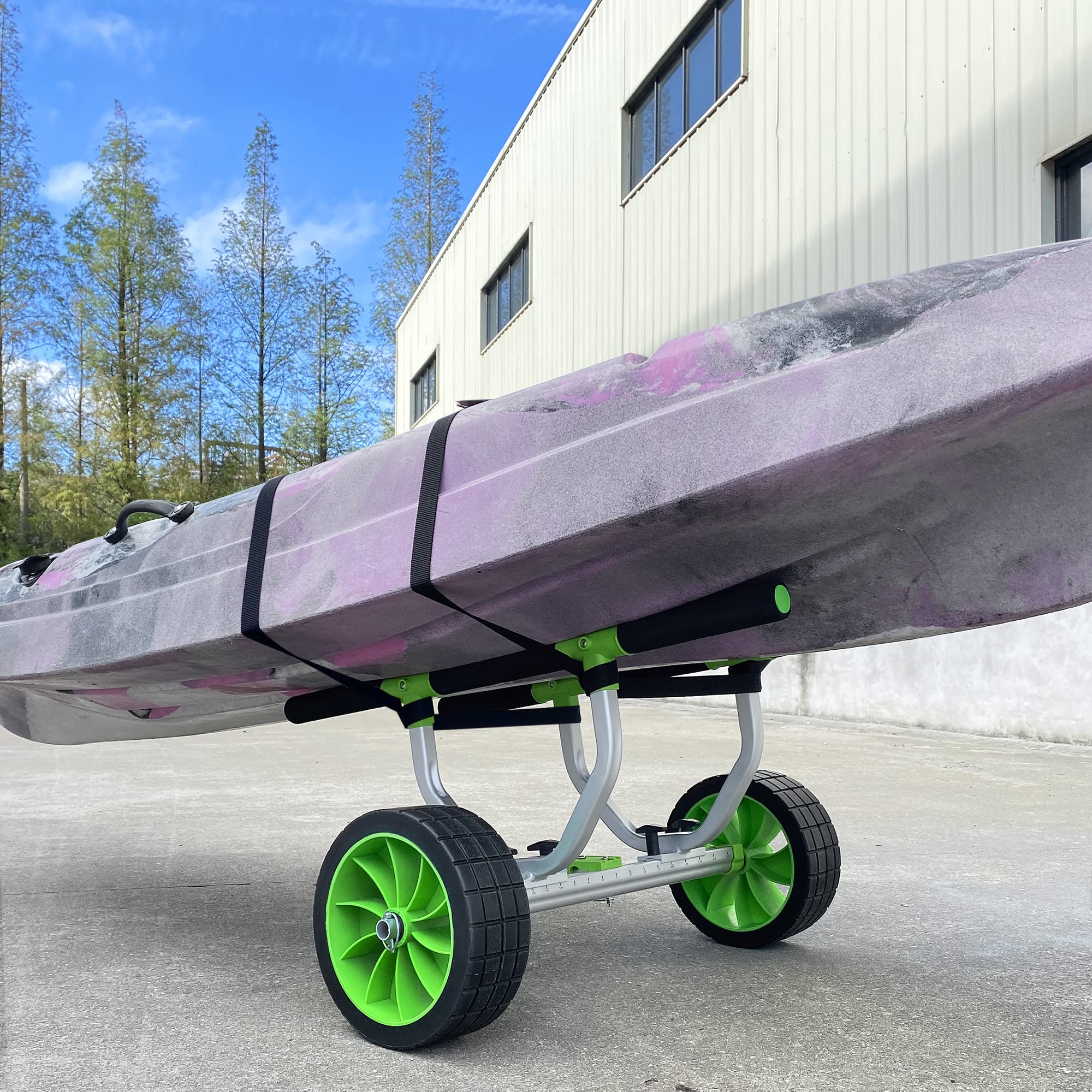 TOURFUN Kayak Cart, Paddle Board Cart Kayak Trolley Heavy Duty Canoe Dolly SUP Carrier with Airless Tires