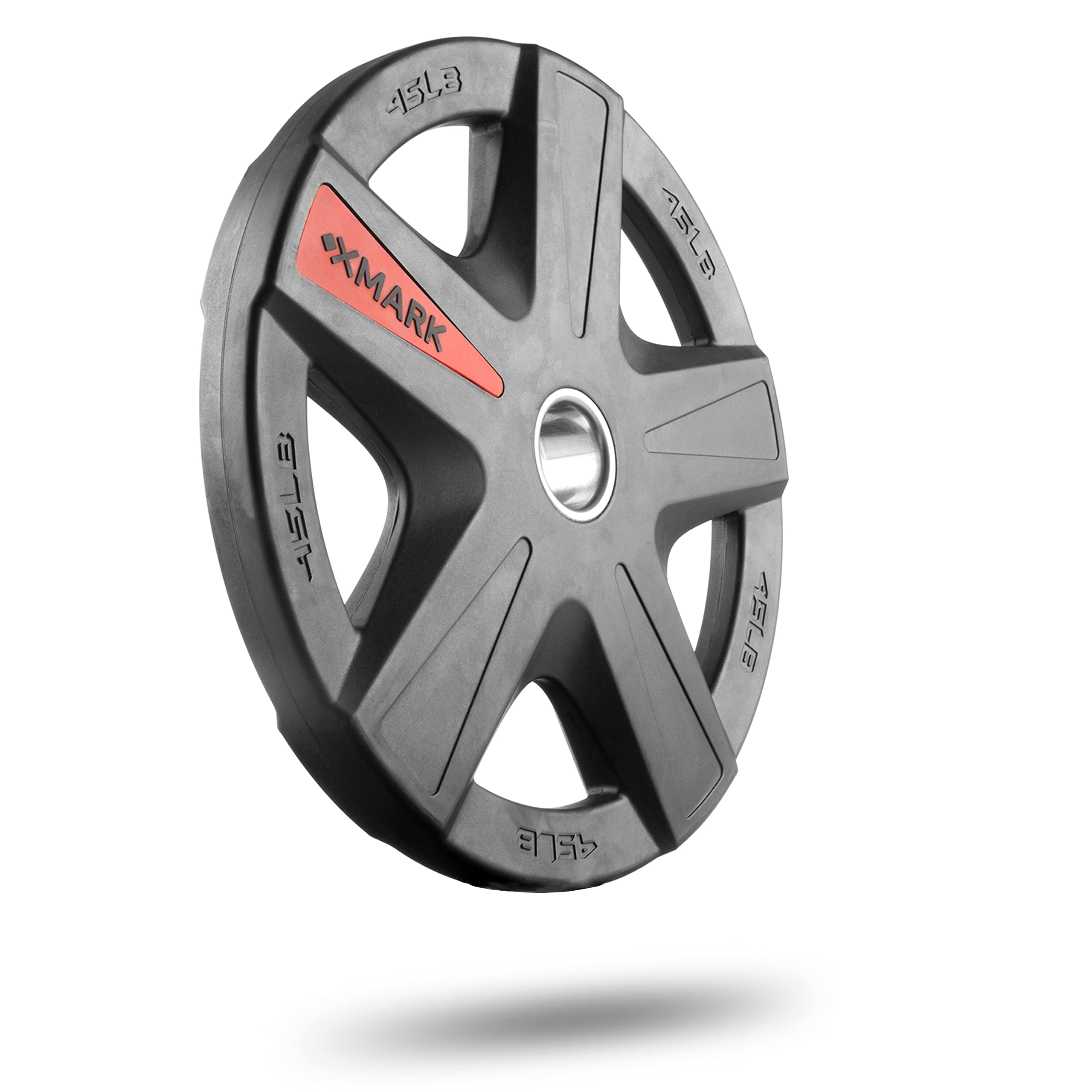 XMark TEXAS STAR 45 lb Single Olympic Plate, Patented Design, One-Year Warranty, Olympic Weight Plate