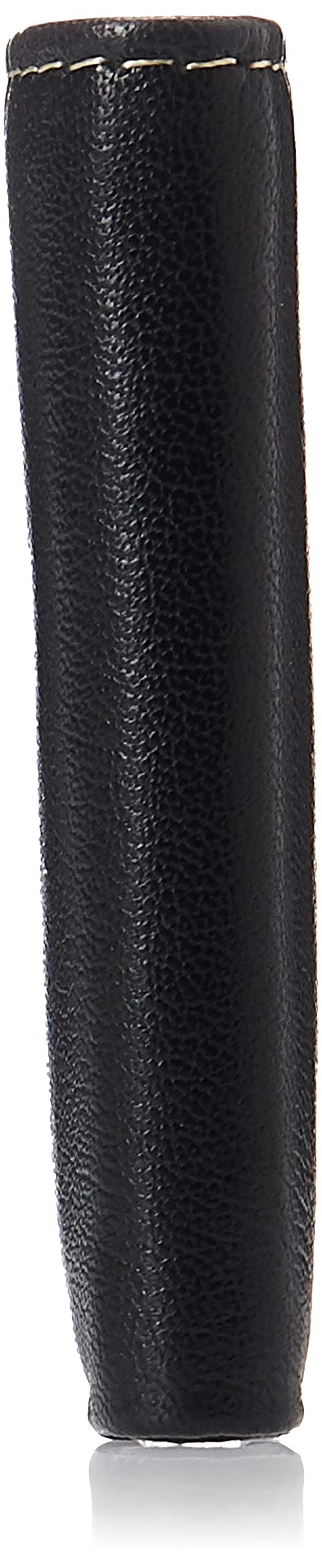 Timberland mens Leather Wallet With Attached Flip Pocket, Black (Hunter), One Size