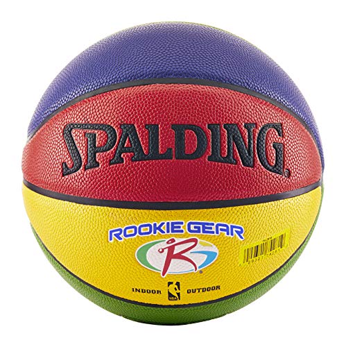 Spalding NBA Rookie Gear Multi Color Youth Indoor-Outdoor Basketball 27.5"