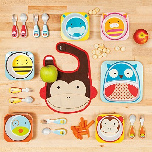 Skip Hop Toddler Utensils, Zootensils Fork & Spoon Set, Monkey
