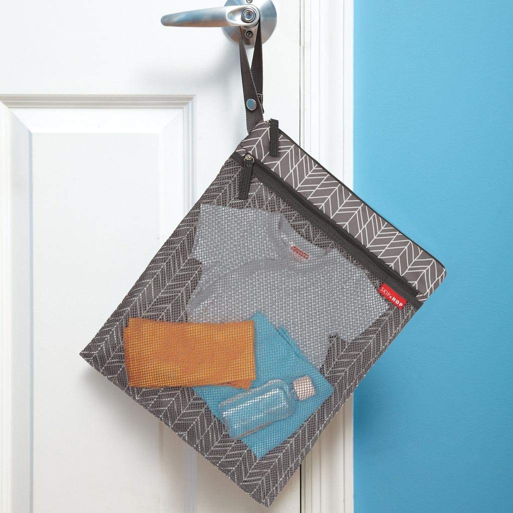Skip Hop Wet Dry Bag, Grab & Go, Grey Feather