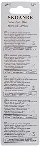 SKOANBE 10PCS AG13 LR44 303 A76 357 SR44 1.5V Battery Button Coin Cell Batteries