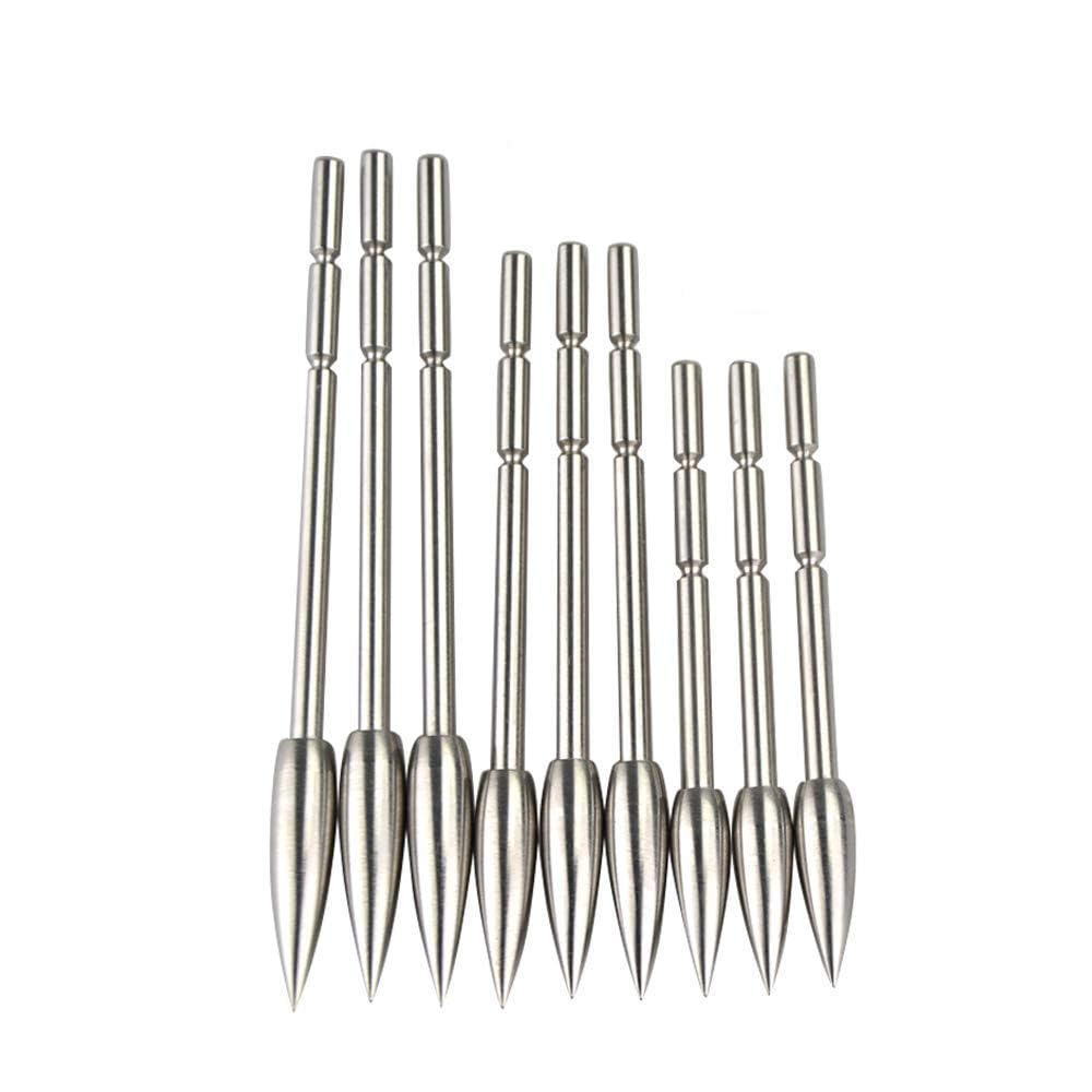 SHARROW 30pcs Archery Insert Arrowhead Stainless Steel Broadheads 80grain 100grain 120grain Arrow Tips for ID 3.2mm Carbon Arrows Shaft (80grain)