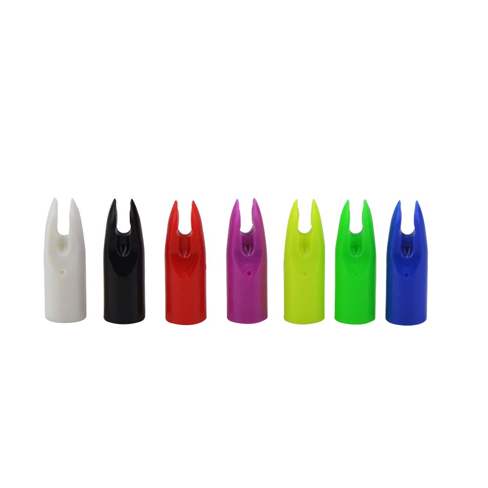 SHARROW 50pcs Archery Arrow Nocks Hunting for 7mm Arrows Shaft (Black)