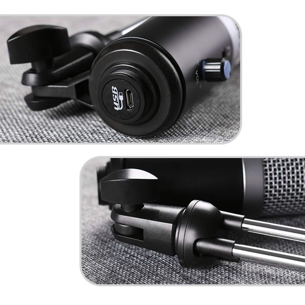 USB Microphone,KeepTpeeK PC Microphone Condenser Recording Microphone Professional Plug & Play Mic for Computer,Laptop,PC Voice Recording, Podcasting, YouTube, Skype, Games