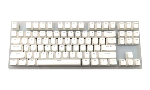 XVX Hot Swappable Wired RGB White for PC PS4 Xbox - White Keycaps, Brown Switch