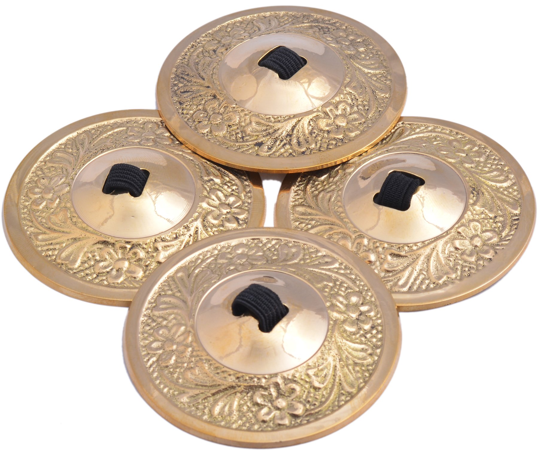 Wevez® Women's 2 Pairs of Belly Dancing Finger Zills, One Size, Golden