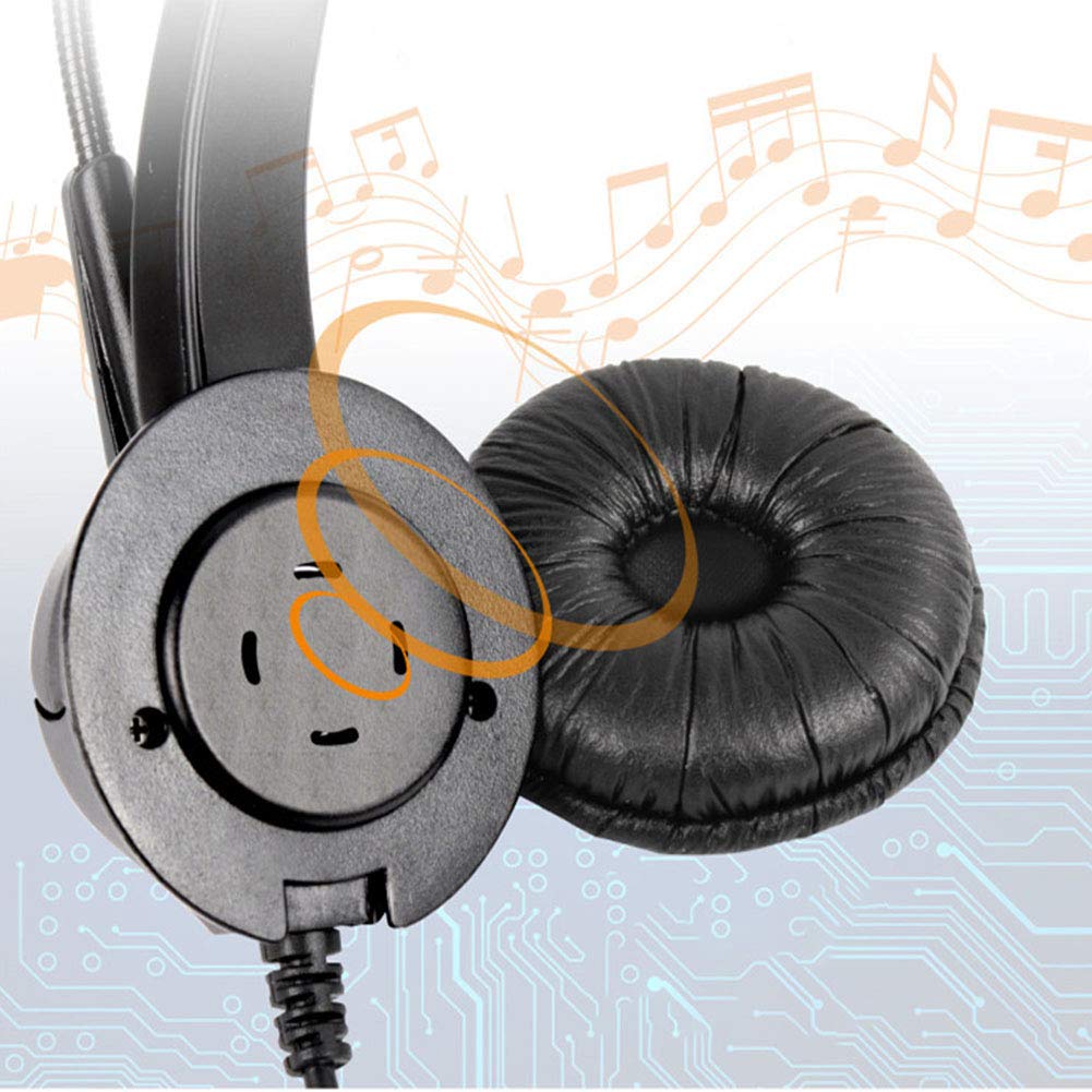 USB PC Headset, Noise Cancelling Stereo Gaming Headphones with Microphone Call Center for PC, Laptop, Tablet, TV, Skype