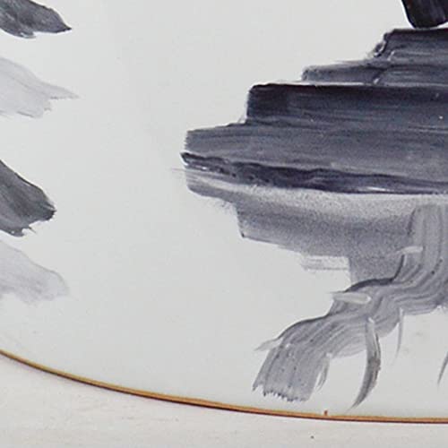 XARONF Hand-Painted Landscape Ceramic Drum Stool, Cylindrical Classical Dressing Stool, Creative Retro Entry Footstool. (Size : C)
