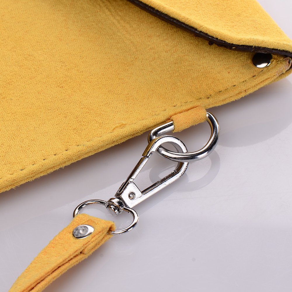 Tim And Ted Tedim Soft Faux Suede Yellow Envelope Clutch Handbag