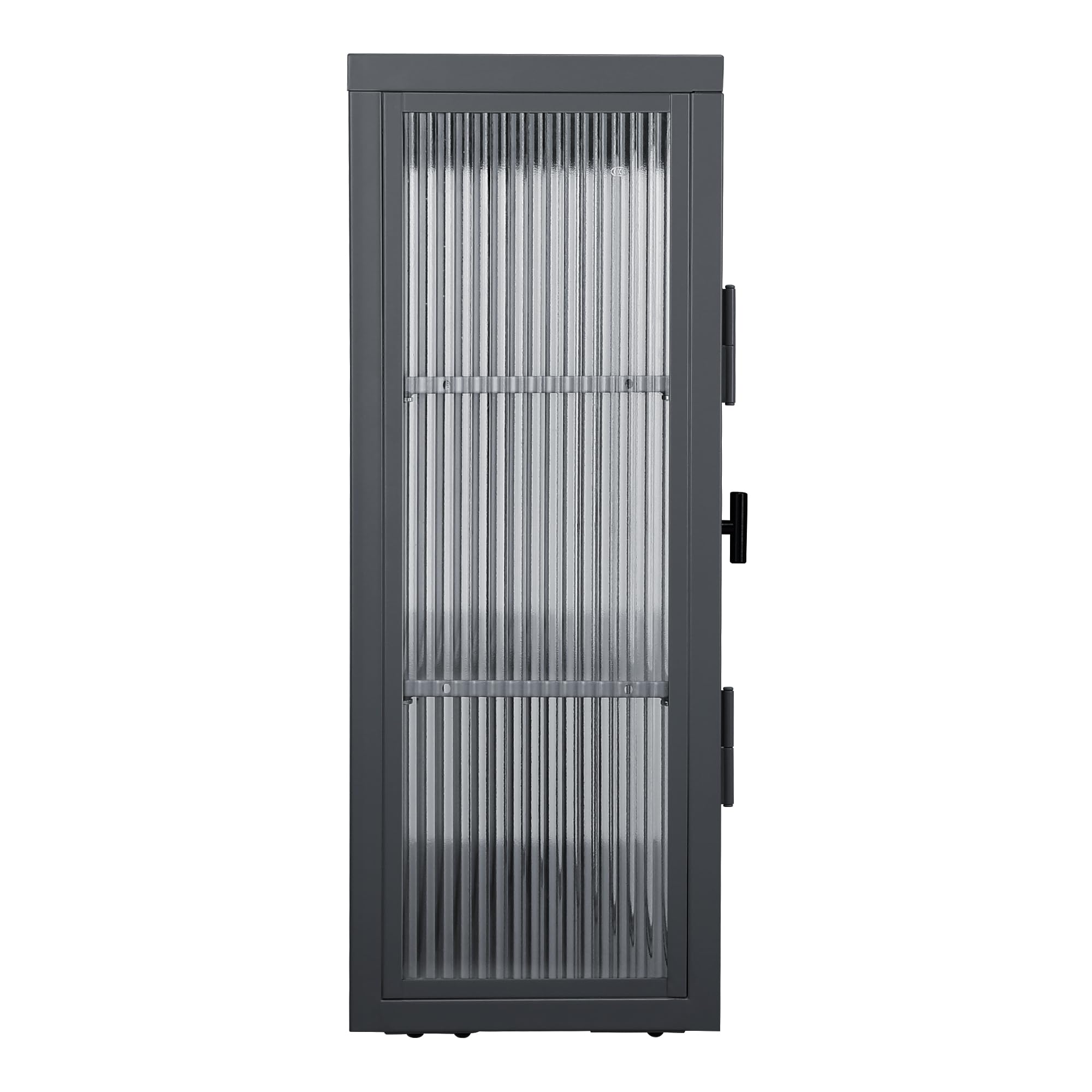 Zenaha Simple Modern Retro Double Glass Door Wall Mounted Cabinet with Removable Shelves Kitchen and Bathroom Wall Mounted Cabinet Storage Cabinet Shelves