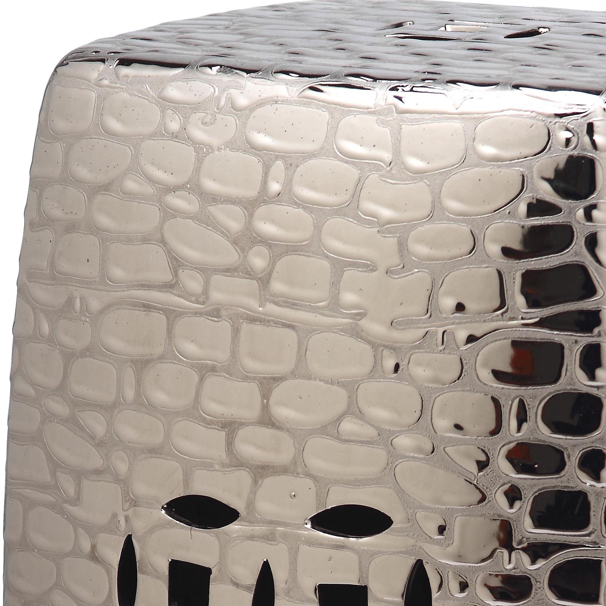 Safavieh Jasmine Glazed Ceramic Decorative Garden Stool, Gold