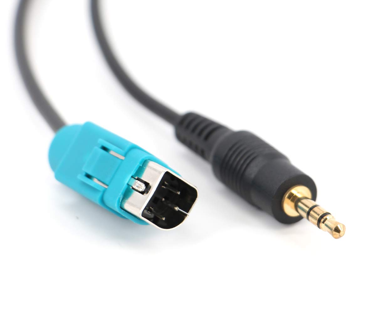 Xtenzi Aftermarket Replacement AUX in UNI Link Cable to 3.5mm compatible with Alpine KCE-237B Convertor Lead