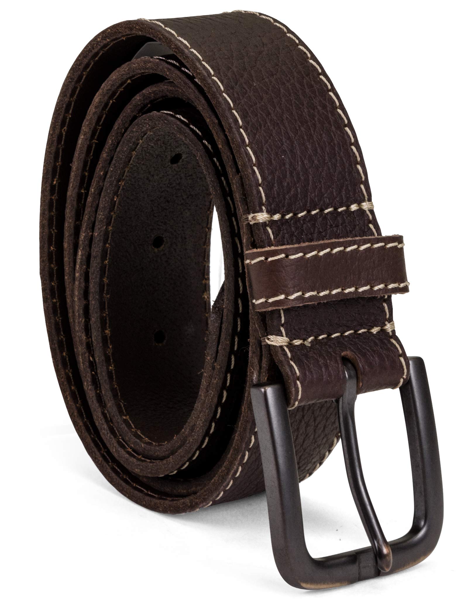 Timberland Men's Leather Belts 40mm, Brown (Stitched), 36