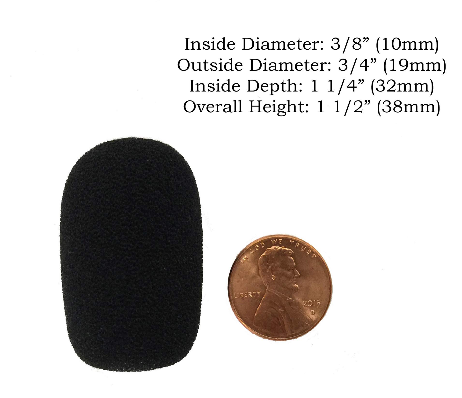 Tetra-Teknica XFFZDP-BLK Lapel & Headset Microphone Windscreen, Color Black, One Dozen Pack