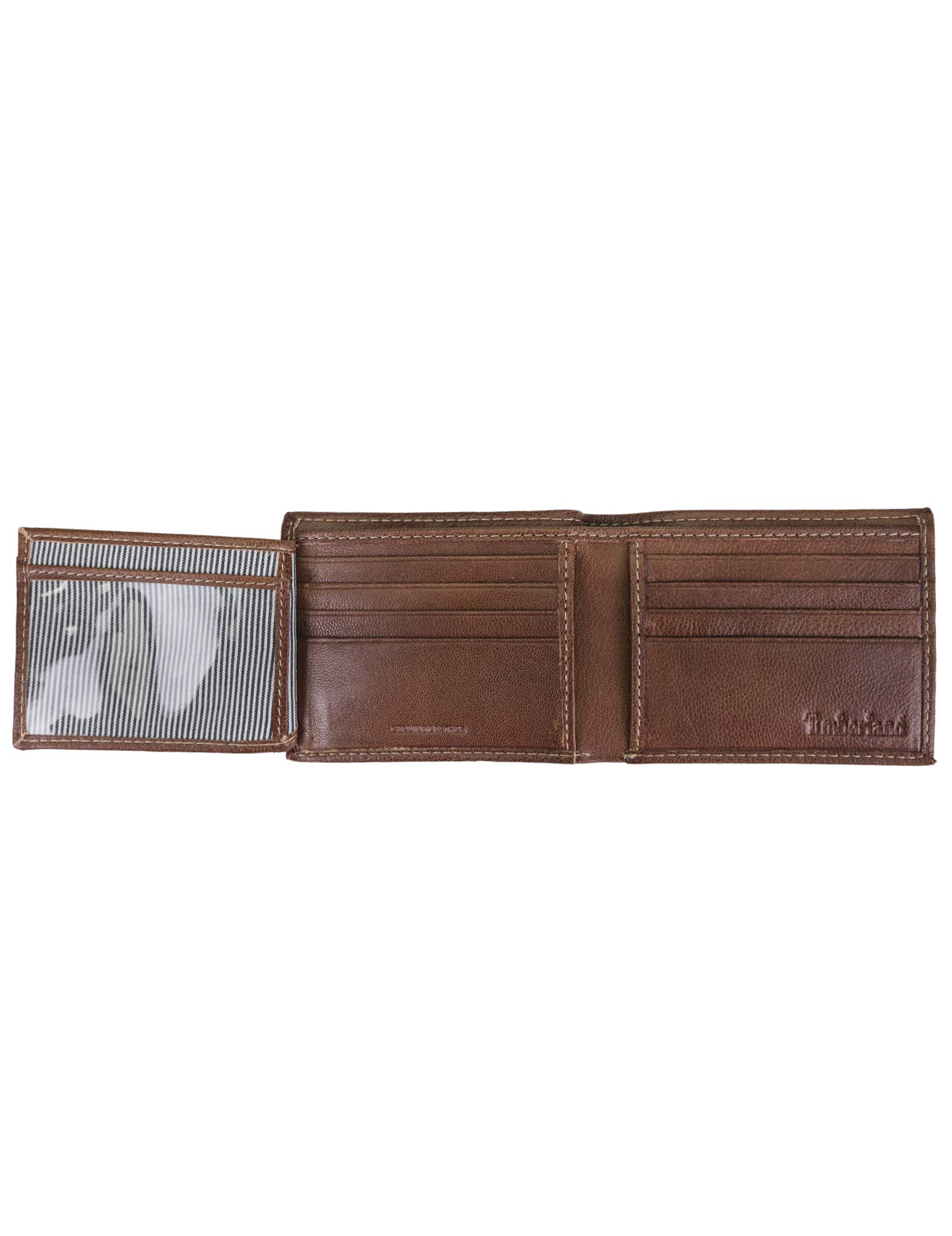 Timberland Men's Leather Passcase Trifold Wallet Hybrid, Cognac (Hundson), One Size