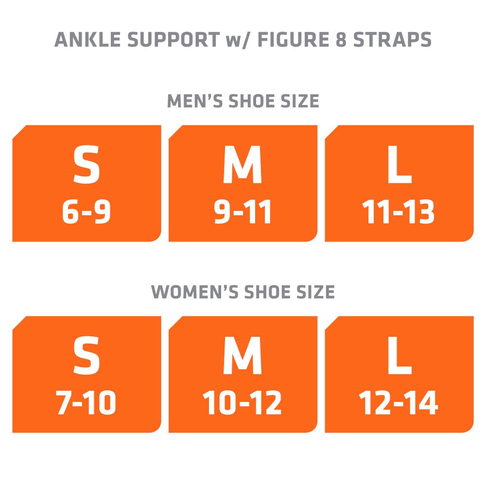 Shock Doctor Ankle Support w/Fig 8 Strap Blk M