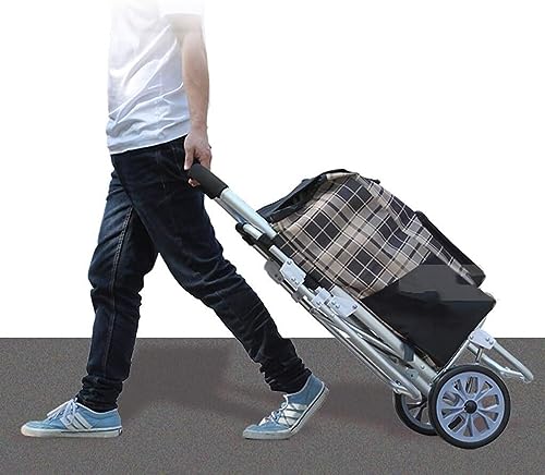 XDMINGY Folding Shopping Cart, Multi Function Shopping Trolley with Wheelss Kitchen Storage Utility-Carts Shopping Cart Folding Portable Grocery Utility Carts