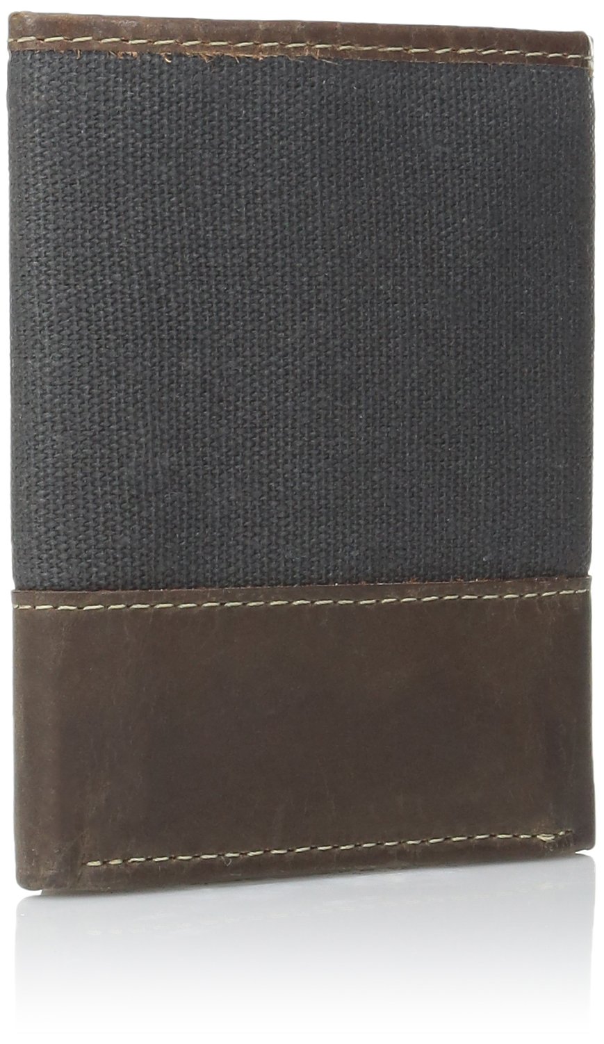 Timberland Men's Canvas & Leather Trifold Wallet, Blue, One Size
