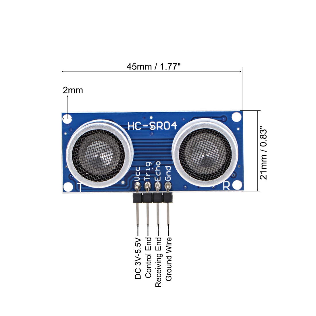 uxcell Ultrasonic Module HC-SR04P Distance Sensor for UNO MEGA R3 Robot 2pcs