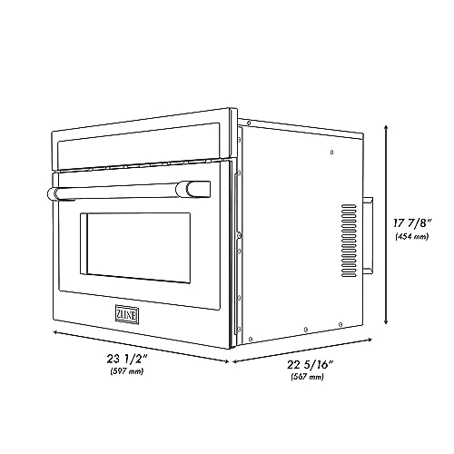 ZLINE 24" Built-in Convection Microwave Oven in Black Stainless Steel with Speed and Sensor Cooking