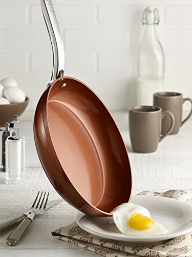 T-Fal Endura Copper Ceramic Nonstick Dishwasher Safe 8 10-Inch Fry Pan Cookware Set, 2-Pack