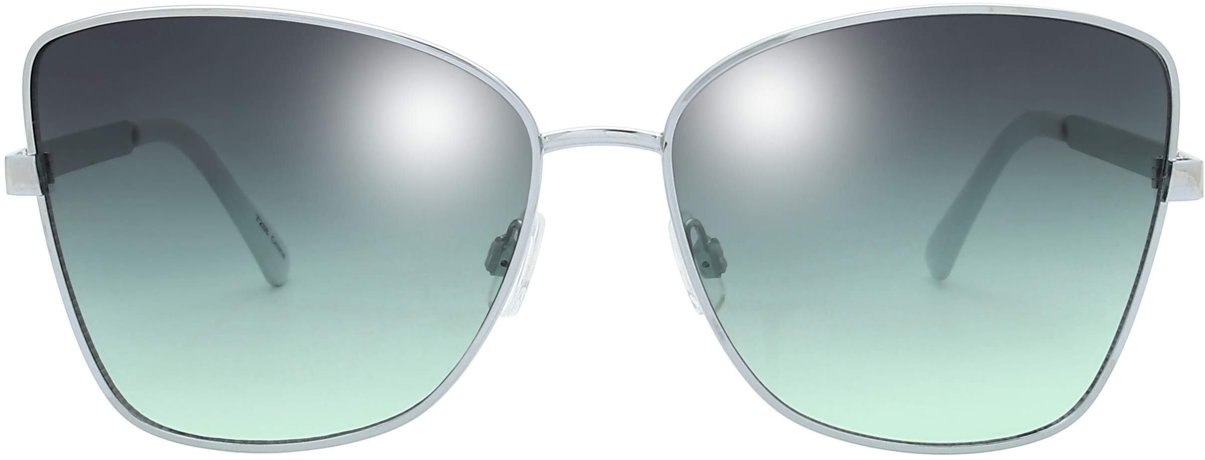 The Fresh Classic Crystal Elegant Women Beauty Design Sunglasses Gift Box (L175-Silver, Grey/Green)