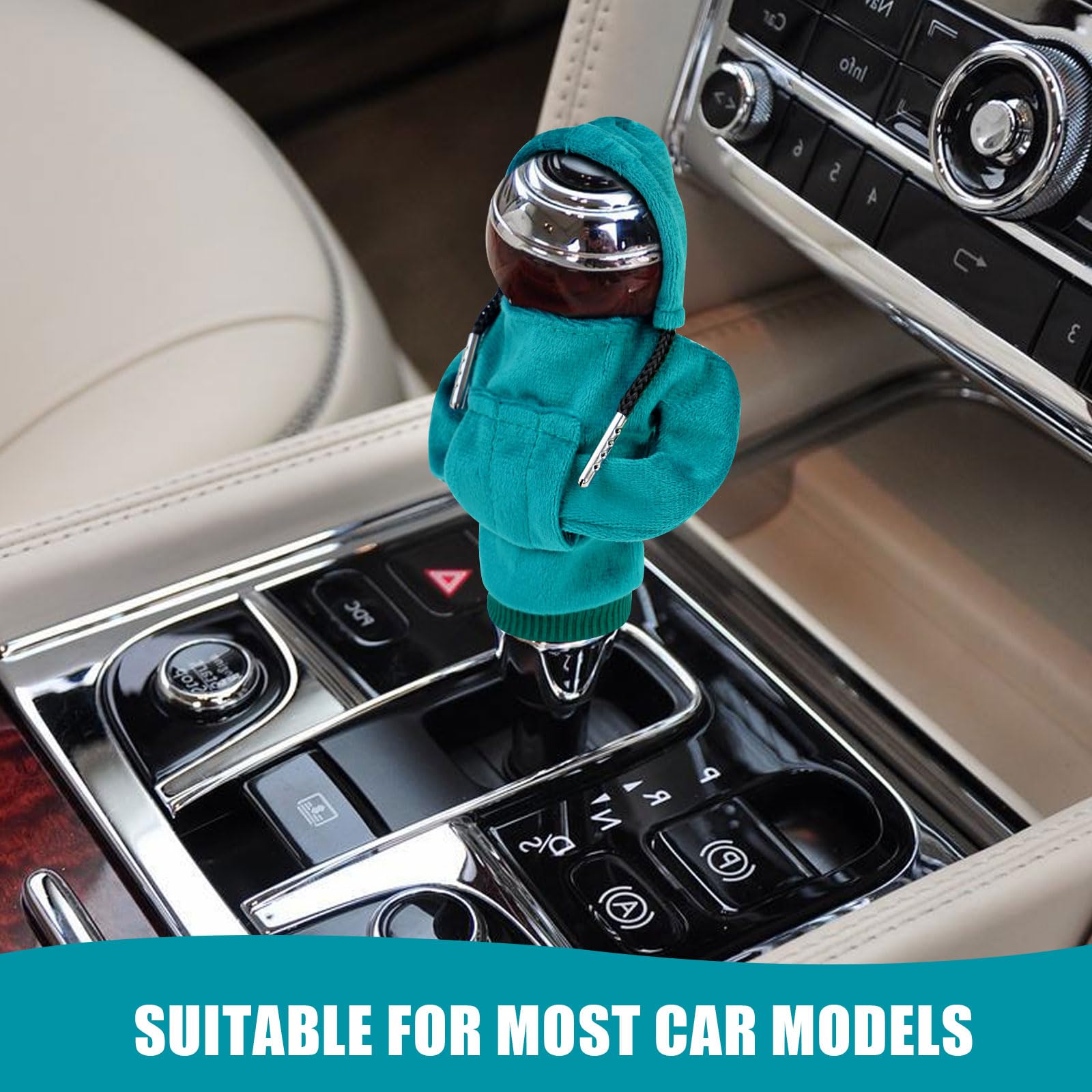 ZIBOPAR Hoodie Gear Shift Cover, Automotive Interior Accessories Shift Cover, Universal Fit Gear Shift Cover, Knob Car Decor Accessories(Blue)