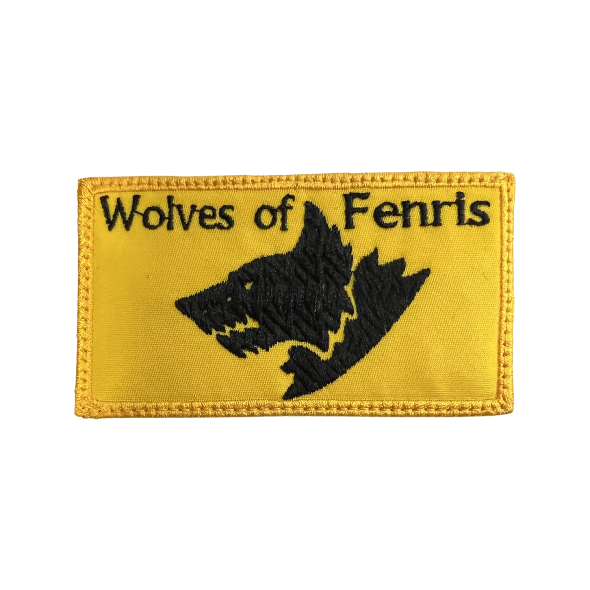 Warhammer 40K Space Wolves Patch Yellow/Black - Funny Tactical Military Morale Embroidered Patch Hook Fastener Backing