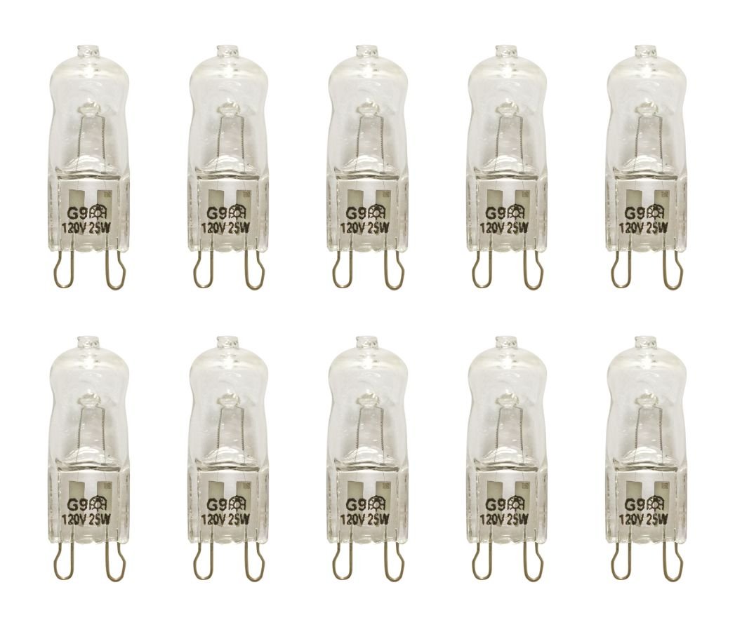 Vstar G9 50W Halogen Bulb 120-Volt Base G9 Halogen Bulb,10 Pack